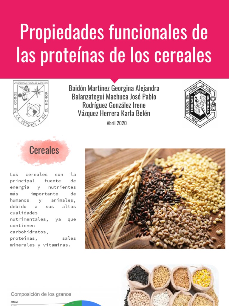 Proteínas de Los Cereales | PDF | Cereales | Gluten