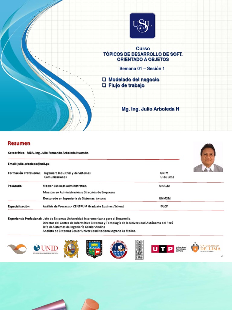 Curso: Modelado Del Negocio Flujo de Trabajo | PDF | Caso de uso | Lenguaje de modelado unificado