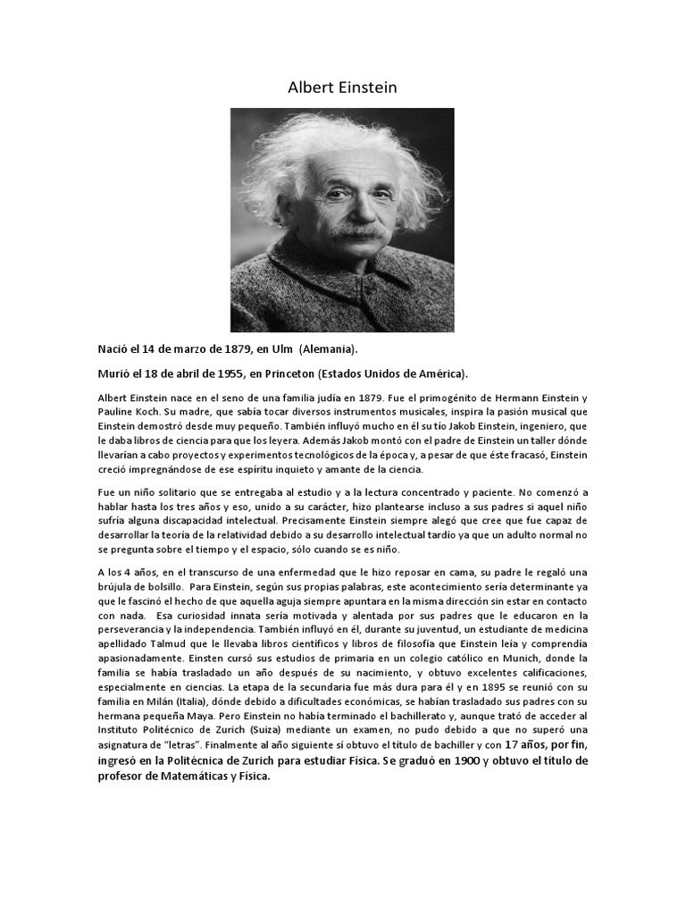Albert Einstein | PDF | Albert Einstein
