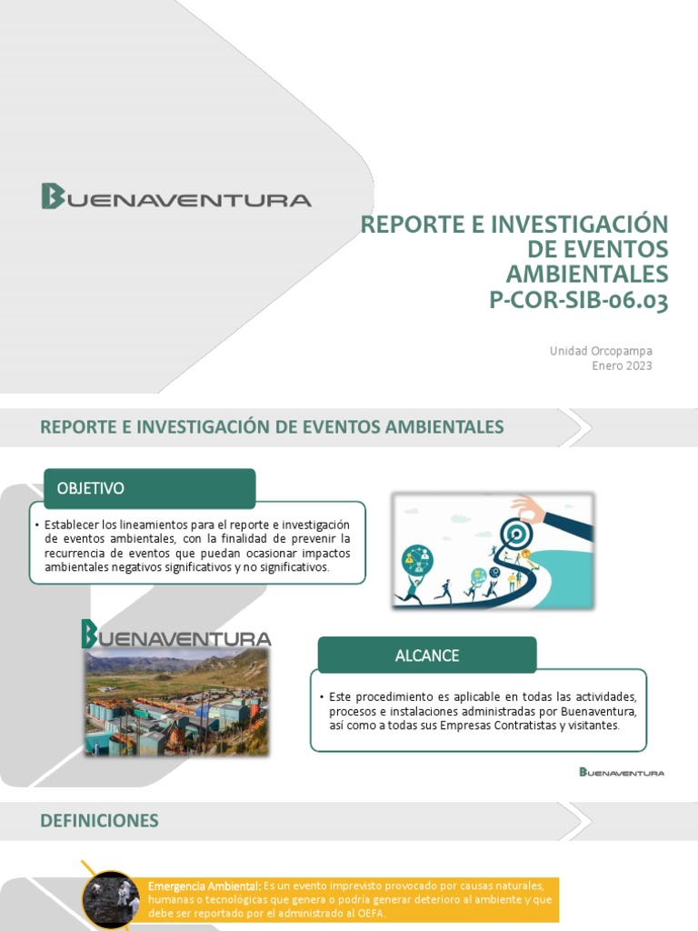 Reporte E Investigación de Eventos Ambientales P-COR-SIB-06.03 | PDF ...