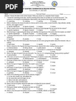 Creative Writing Exam With Answer Key | PDF | Poetry