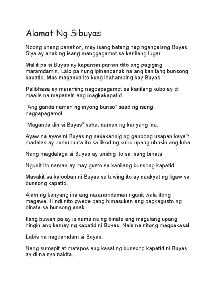 Alamat NG Sibuyas | PDF