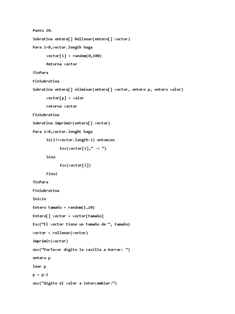Pseudo Codigos | PDF | Programación de computadoras | Algoritmos y Estructuras de Datos