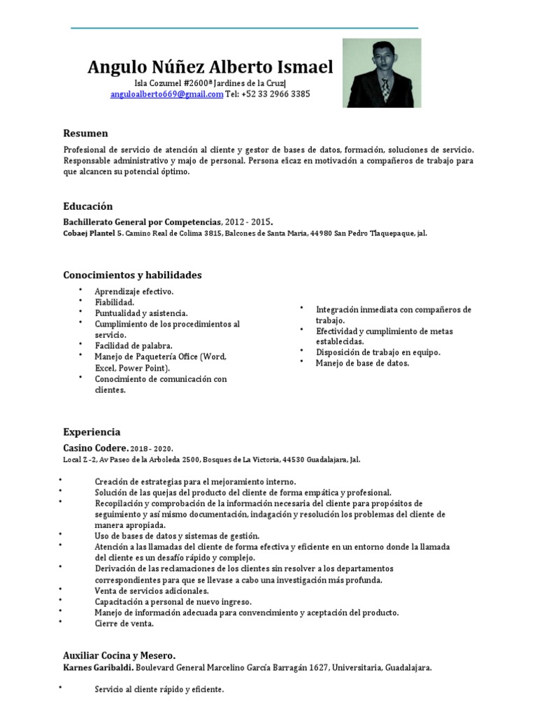 Currículum Alberto Ismael | PDF | Informática