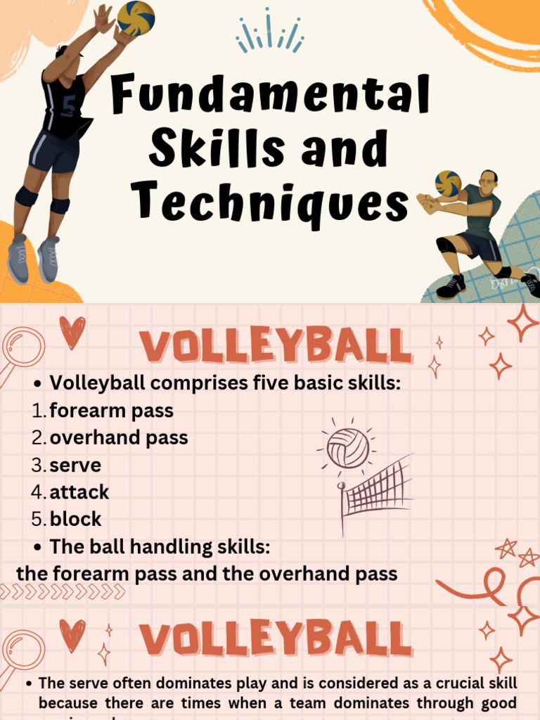 Fundamental Skills and Techniques | PDF | Volleyball | Anatomical Terms ...