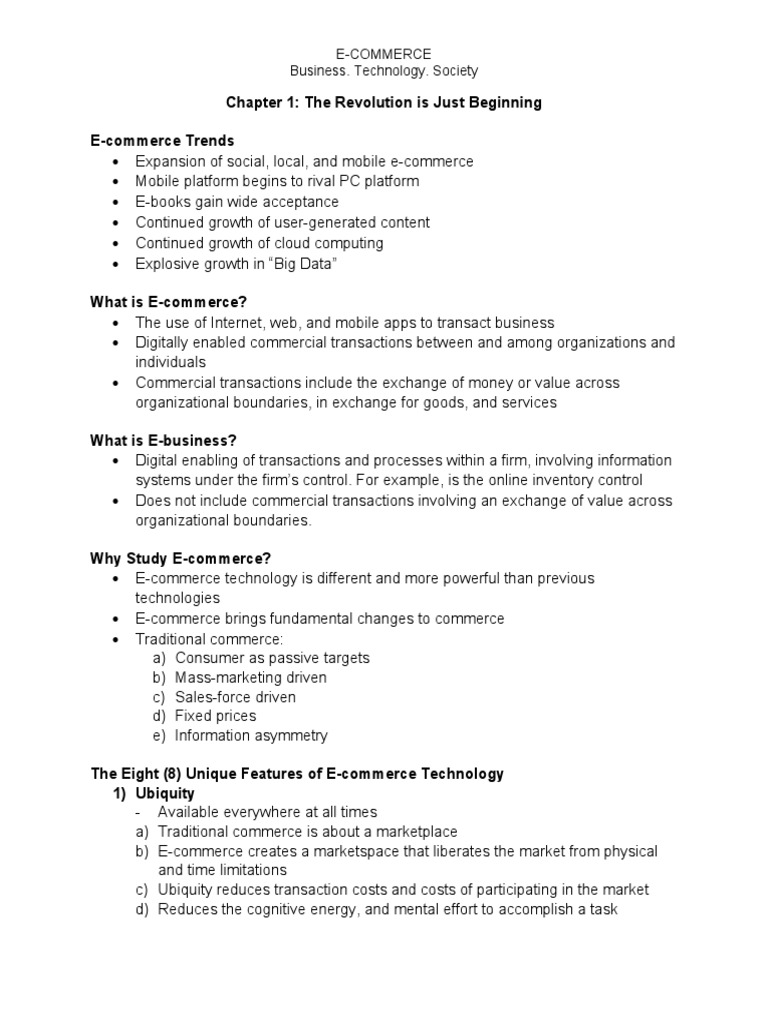 E-Commerce Chapter 1 | PDF | E Commerce | Information