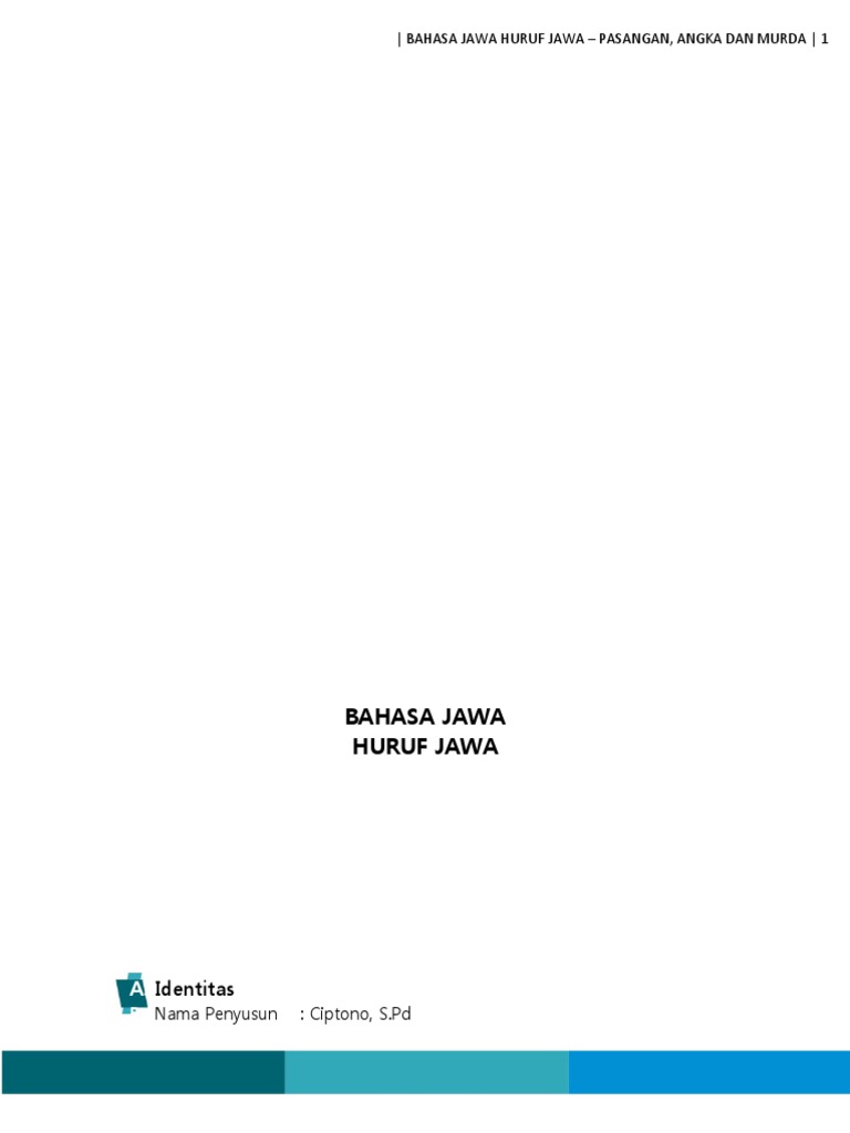 Contoh Modul Ajar BHS Jawa Huruf Jawa Fase F | PDF