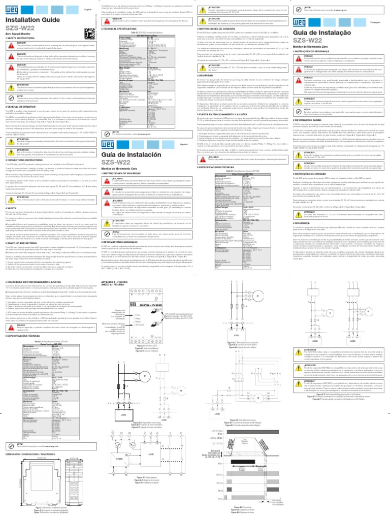 SZS-W22 SZS-W22: Installation Guide Guia de Instalação | PDF | Relé ...