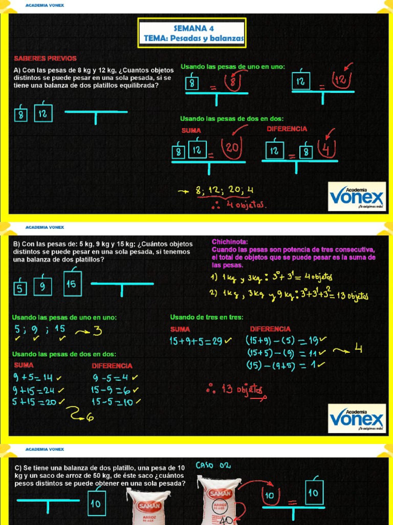 RM - Semana - 8 - Balanzas y Pesas | PDF