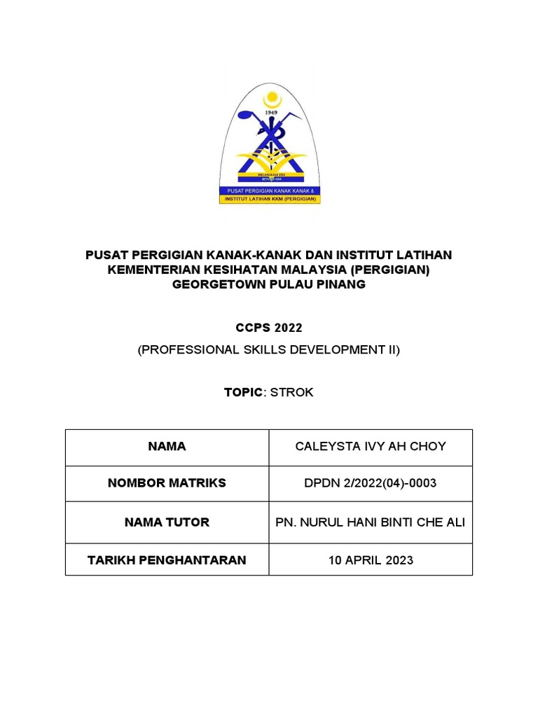 MENGENAL PASTI DAN MENGURANGKAN RISIKO STROK | PDF