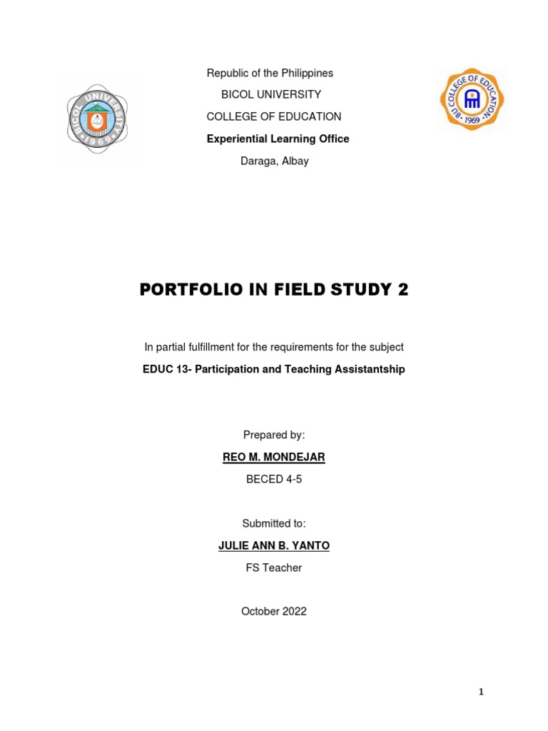 FS-2-Compilation - Mondejar, Reo M. BECED 4-5 | PDF | Educational ...