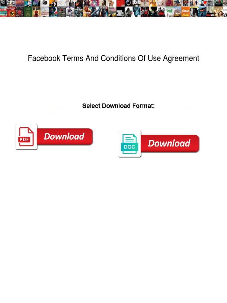 Facebook Terms and Conditions of Use Agreement | PDF