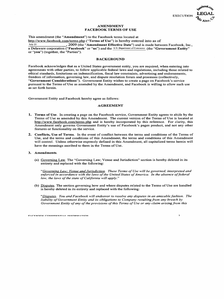 Facebook Agreement | PDF | Terms Of Service | Facebook
