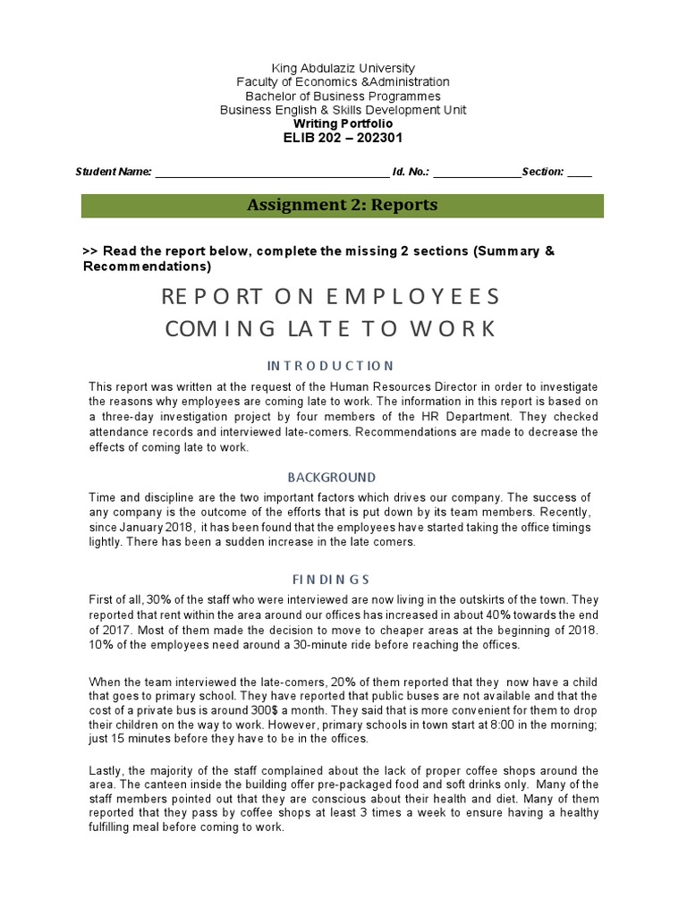 Assignment 2 - Summary and Recommendations | PDF