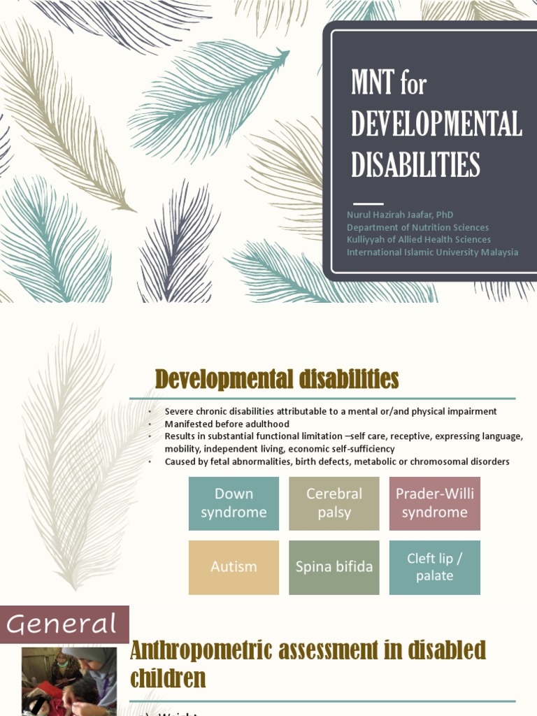 Nutrition Plans for Developmental Disabilities | PDF | Cerebral Palsy ...