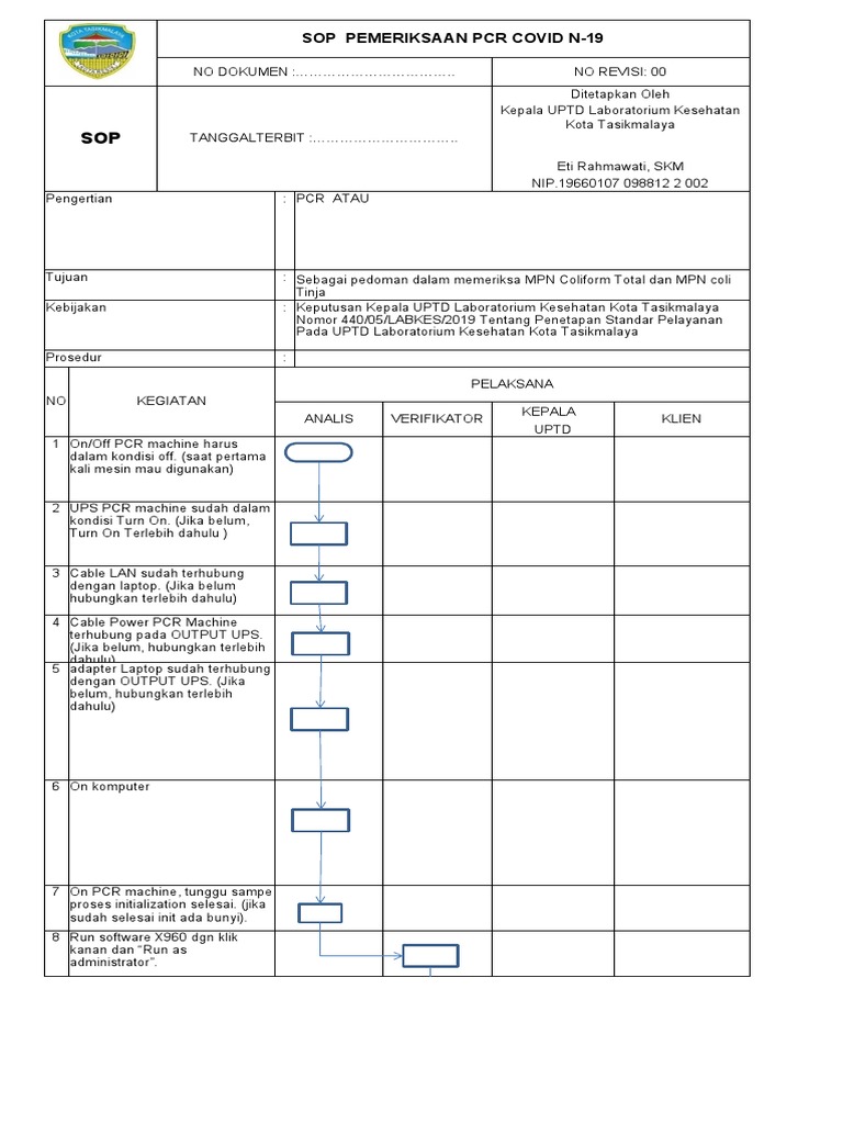 Sop PCR | PDF