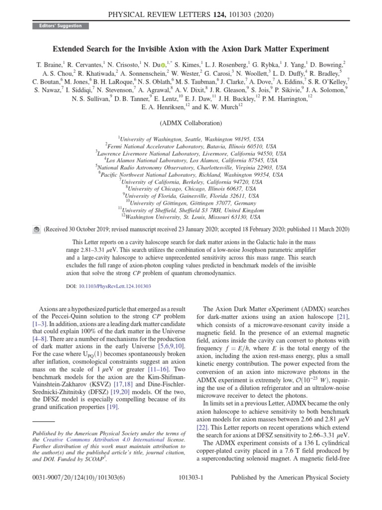 Extended Search For The Invisible Axion With The Axion Dark Matter ...