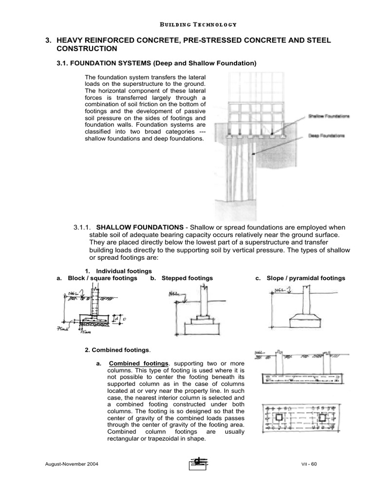 7d Building Technology 1 | PDF | Deep Foundation | Beam (Structure)