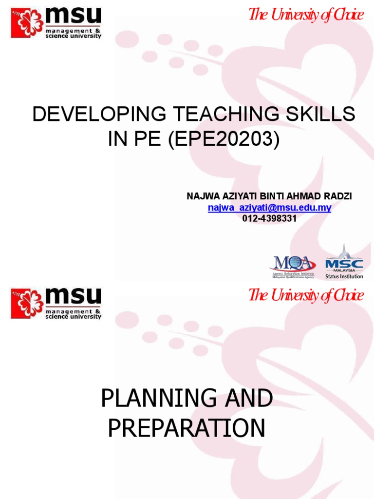 Planning & Preparation | PDF | Lesson Plan | Learning