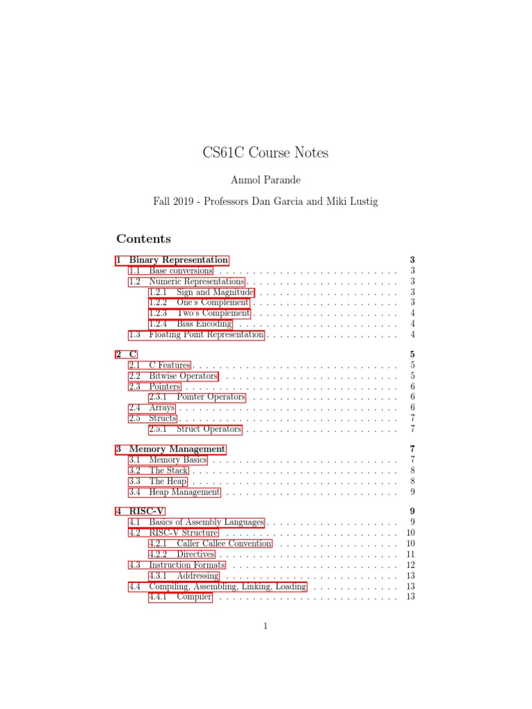 cs61c Notes | PDF | Cpu Cache | Computer Data Storage