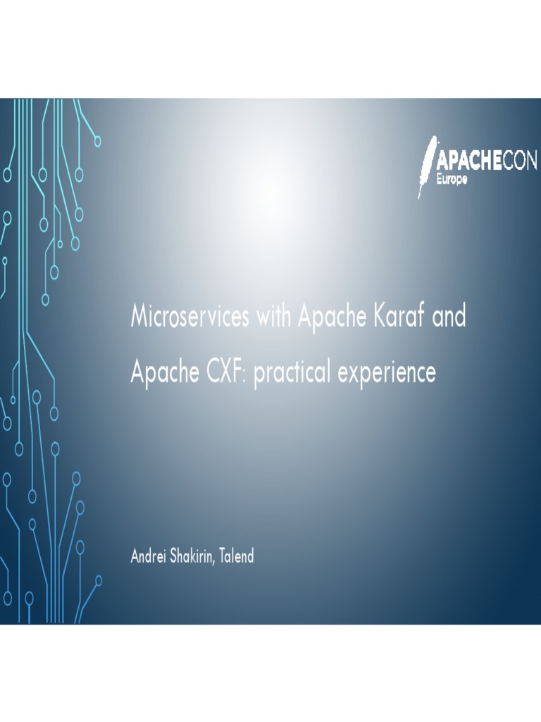 Microservices With Apache Karaf and Apache CXF | Download Free PDF ... Microservices With Apache Karaf and Apache CXF | Download Free PDF ...