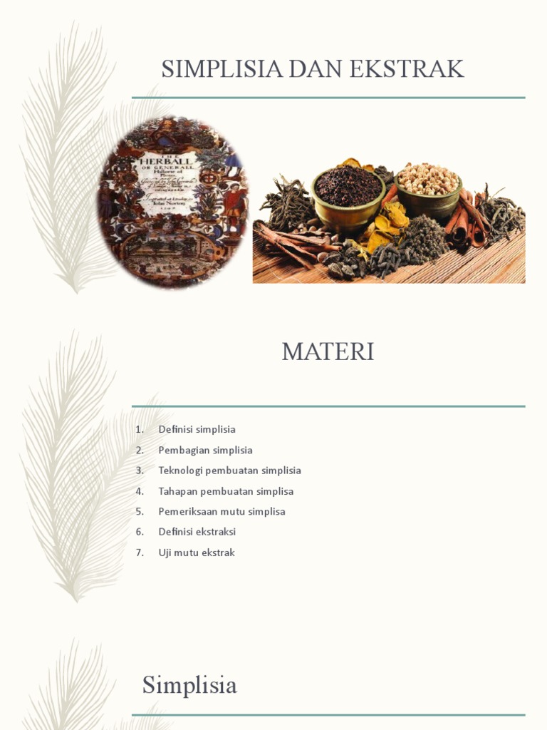 P2 Simplisia Dan Ekstrak | PDF