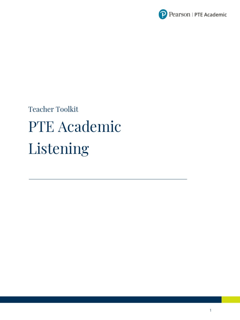 PTE Academic Listening: Teacher Toolkit | PDF | Multiple Choice | Word