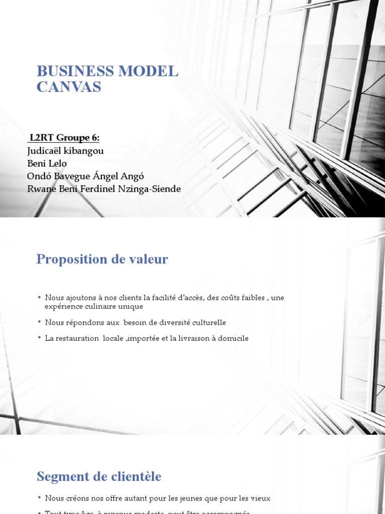 Relation Client dans le Business Model Canvas | PDF | Gestion de la ...