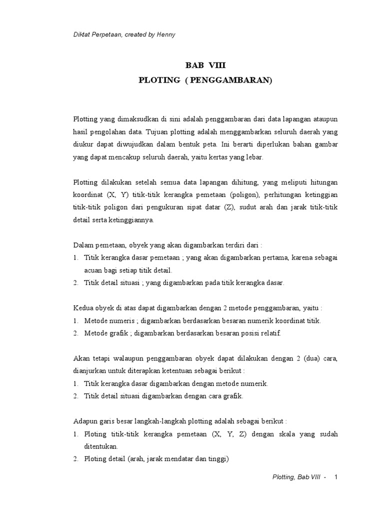 Pengertian dan Tujuan Plotting | PDF