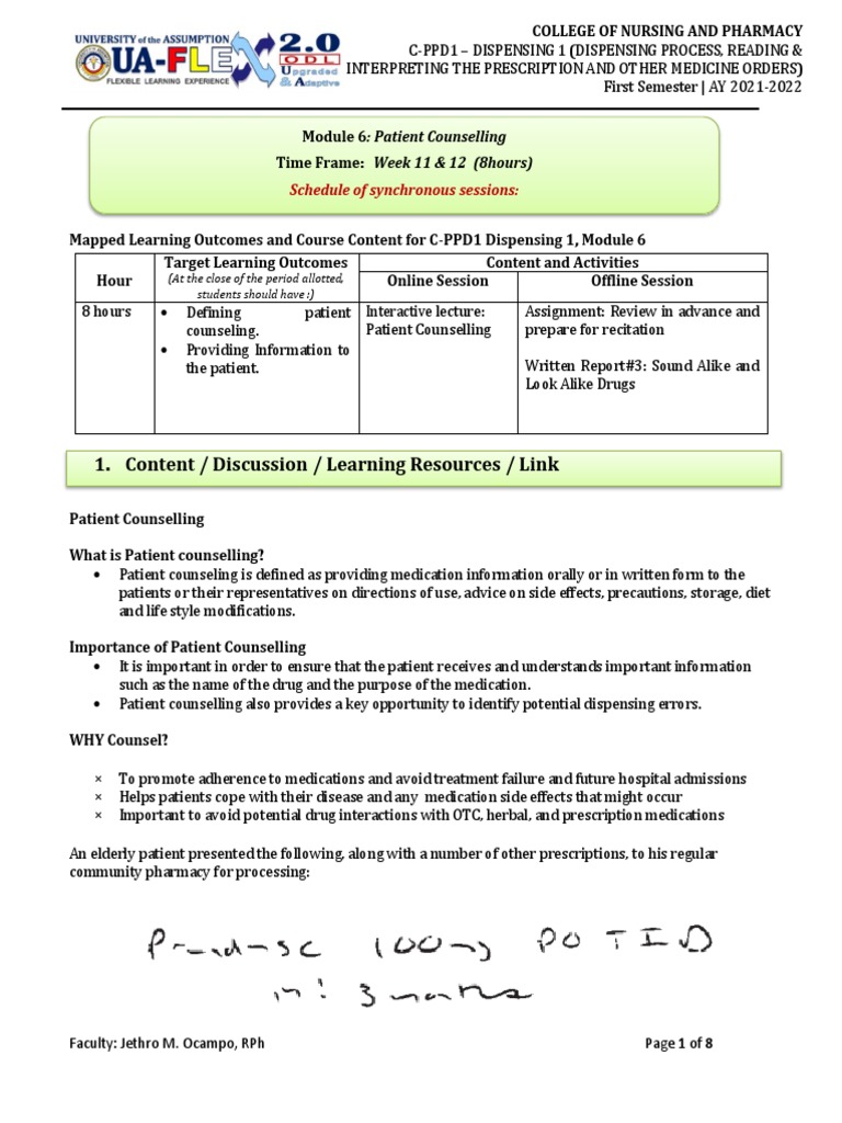 Module 6 | PDF | Pharmacy | Prescription Drugs