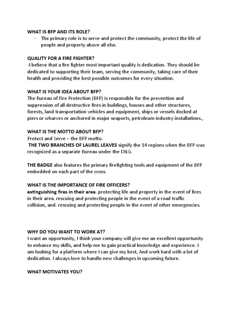 What Is BFP and Its Role | PDF | Cost Of Living | Firefighter
