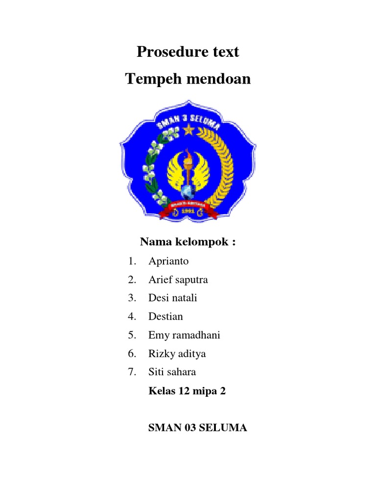 Prosedure Text Bahasa Inggris Kelas 1 | PDF