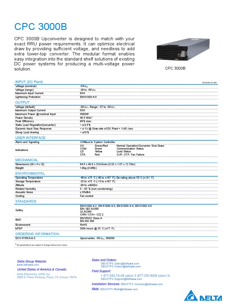 Delta Boost Module Datasheet | PDF | Electronic Engineering | Physical Quantities