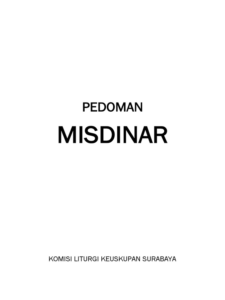 Misdinar: Pedoman | PDF