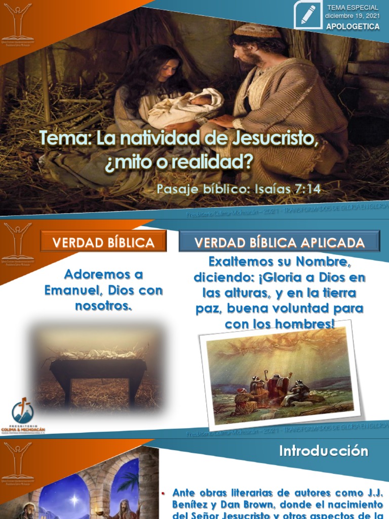 10a. Tema Especial - La Natividad de Jesucristo Mito o Realidad | PDF ...