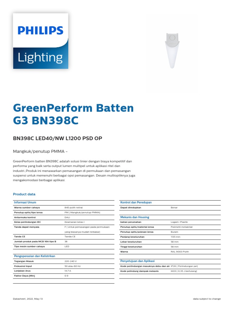 BN398C Led40 CW L1200 PSD Op | PDF