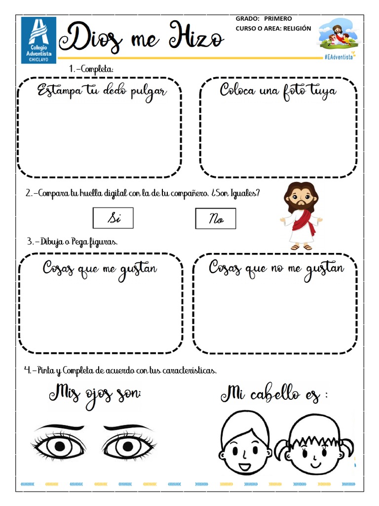 Actividades de Religión para Primero | PDF