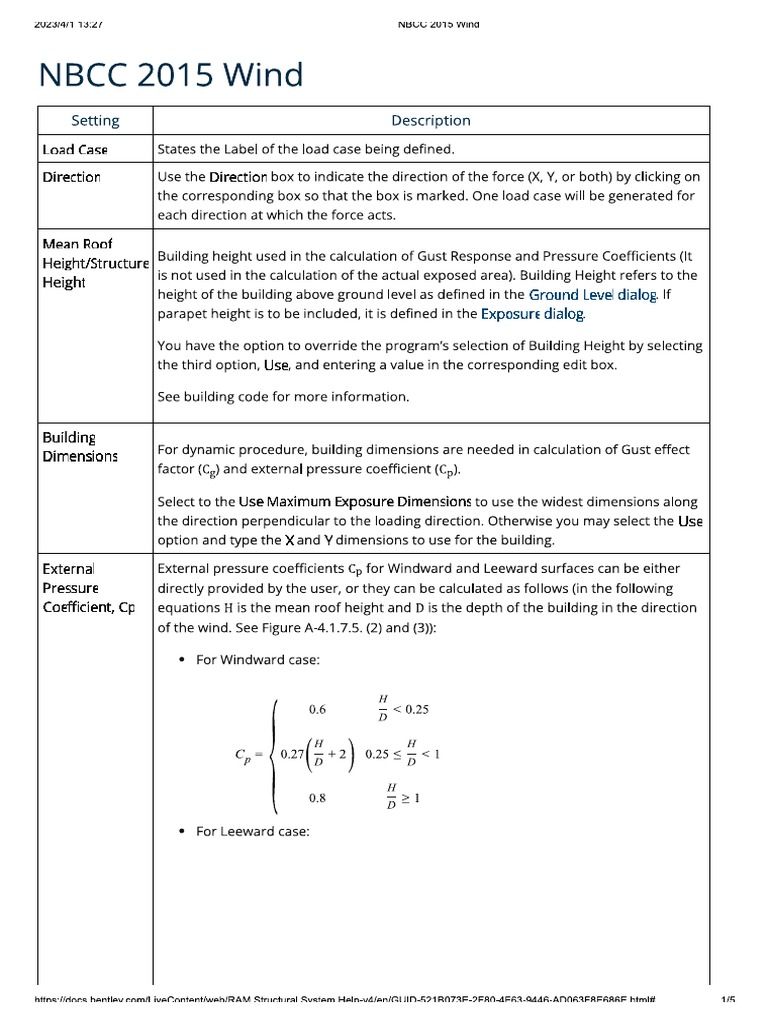 NBCC 2015 Wind 1 | PDF