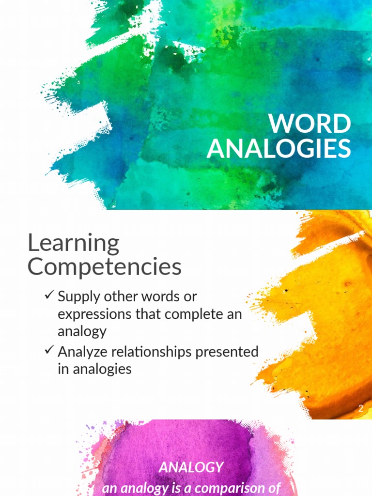 Word Analogies | PDF | Analogy