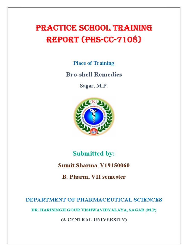 Practice School Training Report | PDF | Tablet (Pharmacy) | Materials