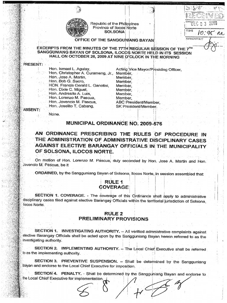 Ordinance Sample | PDF