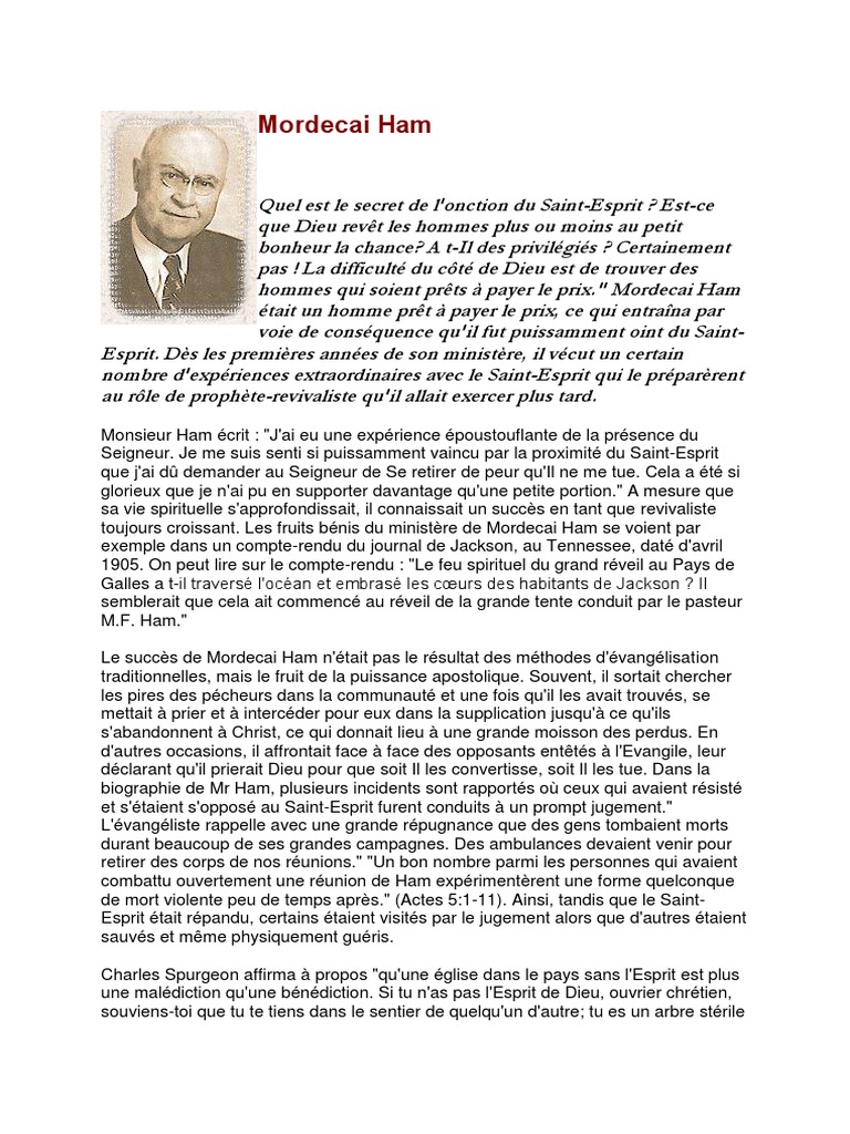 Mordecai Ham | PDF | Saint-Esprit | Dieu