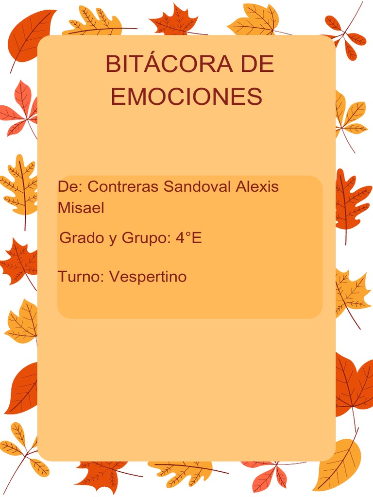 Bitácora de emociones diaria | PDF