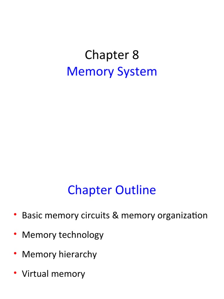 Memory System | PDF | Dynamic Random Access Memory | Read Only Memory