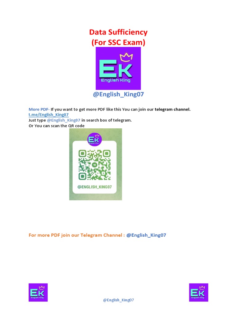 Data Sufficiency | PDF