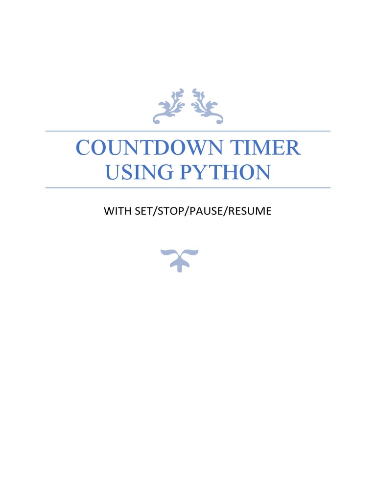 Python Countdown Timer with GUI | PDF | Button (Computing) | Computer Science