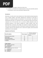 Compression Test Lab Report | PDF | Strength Of Materials | Young's Modulus