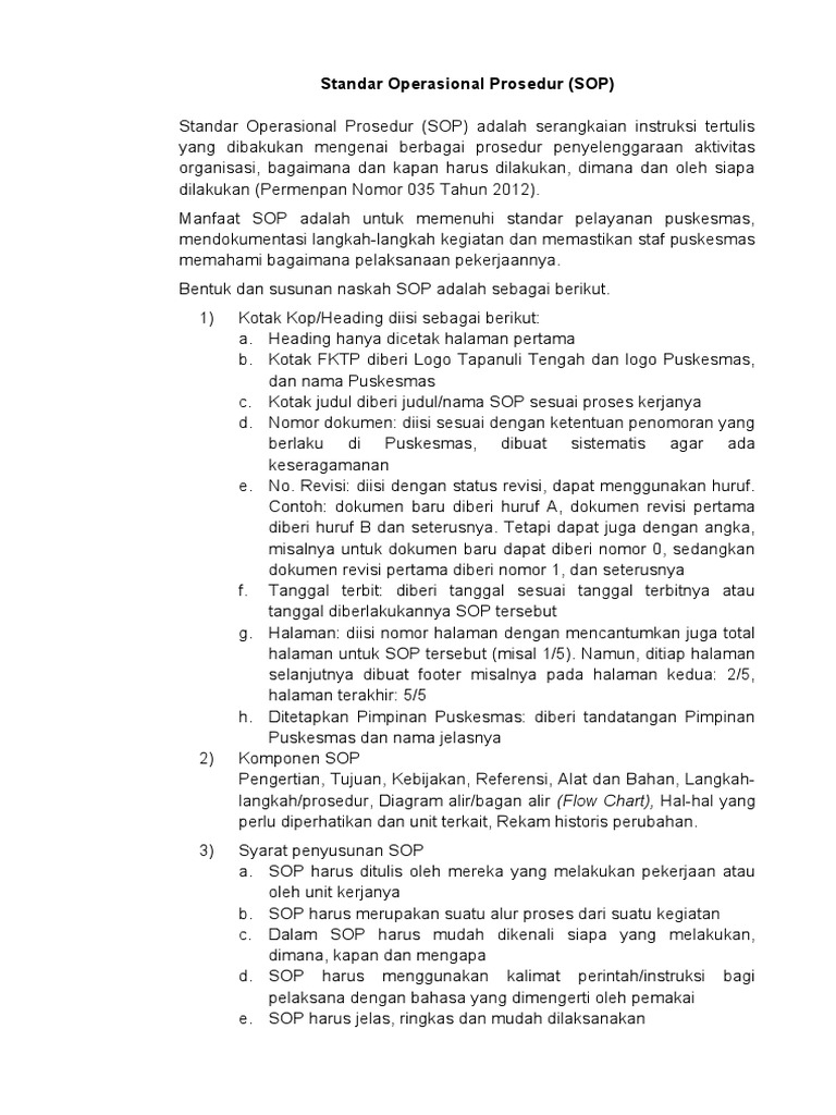 Contoh Sop | PDF