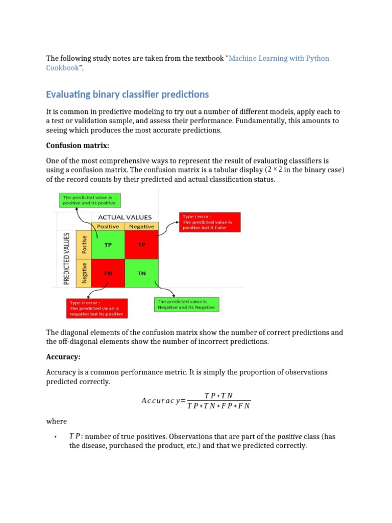 Model Evaluation Ii Pdf Receiver Operating Characteristic Sensitivity And Specificity