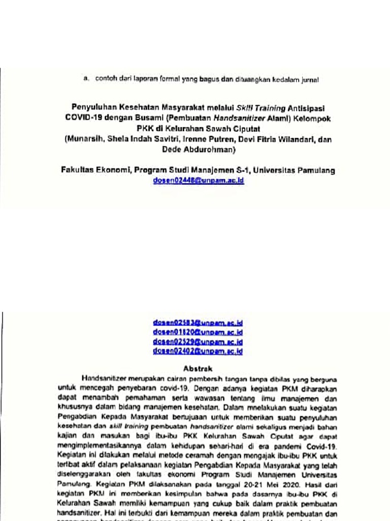 Contoh Laporan Formal | PDF